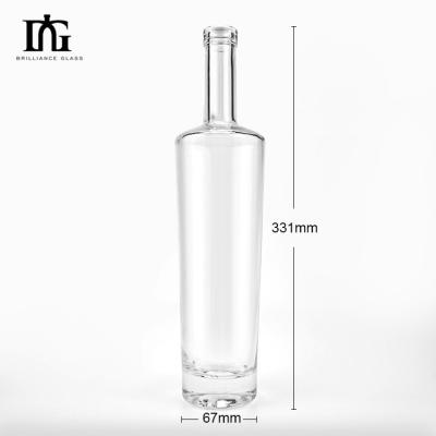 China Engraving Surface Handling Glass Bottle With Cork Stopper for Liquors and Beverages for sale