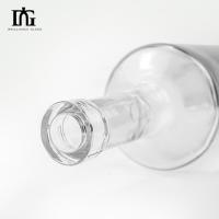 China Engraving Surface Handling Glass Bottle With Cork Stopper for Liquors and Beverages for sale
