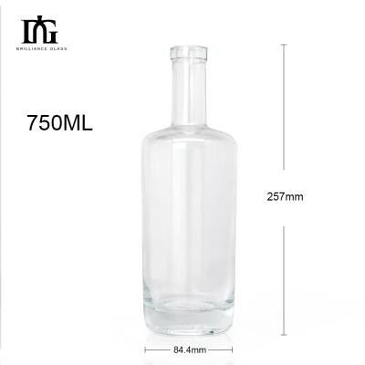 China Acceptable Logo 500ml/750ml Glass Bottles for Liquor Wine or Whisky Customize Your for sale
