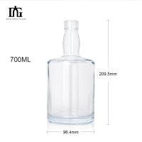 China Body Material Glass 260ml Mini Bottles Clear Glass Bottle for Whisky Wine Liquor for sale