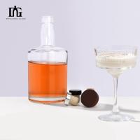 China Body Material Glass 260ml Mini Bottles Clear Glass Bottle for Whisky Wine Liquor for sale