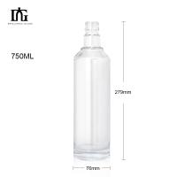 China End 250ml/350ml/500ml/550ml/650ml/700ml/750ml Glass Bottles for Spirits Liquor Vodka for sale