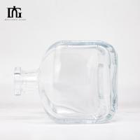 China Brandy Rum Vodka Glass Bottle with Glass Cap Beauty Shape 500ml 700ml 750ml Engraving for sale