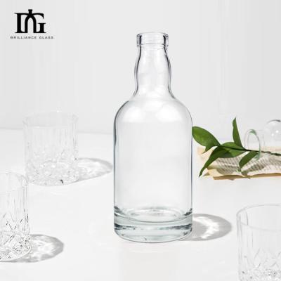 China 500ml Whiskey Juice Bottles Custom Clear Glass Bottle for Beverage Industry's Demands for sale