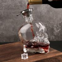 China Skull Glass Bottle for Beer Screen Printing Hot Stamping Painting Engraving and More for sale