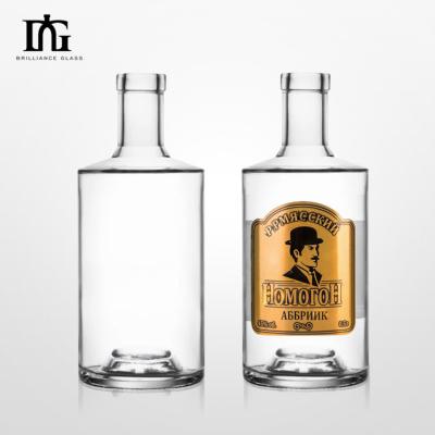 China 500ml 700ml 750ml Customizable Engraved Hot Stamping Label Glass Bottle for Beverage for sale