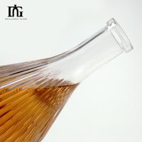 China Custom Logo Clear Glass Bottle 500ml 700ml 750ml Whiskey Gin Rum Vodka Bottle with Cork for sale