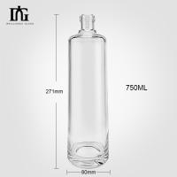 China Supply Style Glass Bottle 500ml 700ml 750ml Tall Whiskey Bottle with Collar Material for sale