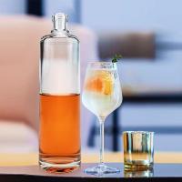 China Supply Style Glass Bottle 500ml 700ml 750ml Tall Whiskey Bottle with Collar Material for sale