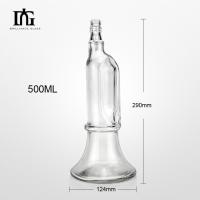 China Customized Glass Collar Material Glass Liquor Bottles for Gins 500ml 700ml Lead Free for sale