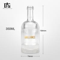 China Empty 330ml Glass Bottle for Liquors Whiskey Vodka and Other Beverages Nordic Style for sale