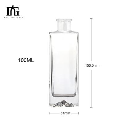 China 250ml/350ml/500ml/550ml/650ml/700ml/750ml Glass Bottle Cork Sealing for Vodka Rum Brandy for sale