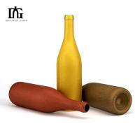 China 500ml/750ml Capacity Custom Matte Colored Glass Wine Bottle for Red Wine and Liquor for sale