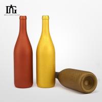 China 500ml/750ml Capacity Custom Matte Colored Glass Wine Bottle for Red Wine and Liquor for sale