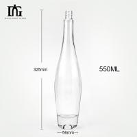 China Custom Logo Transparent Glass 550ml Wine Bottle for Champagne/Whisky/Vodka/Liquor for sale