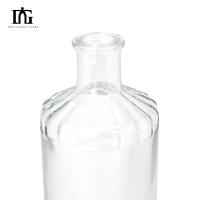 China Provided Freely 500ml Clear Glass Beverage Bottles with Cork Stopper and Thick Bottom for sale