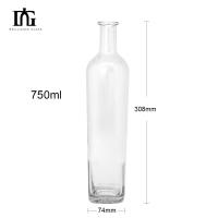 China Empty Spirit Bottle for Beverages 1750ml Custom Collar Material Glass Bottle for sale
