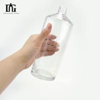 China 650ml Glass Liquor Bottle Vodka Gin Bottle With Cork for Your Taste Body Material Glass for sale