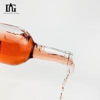 China 375ml Flint Glass Liquor Wine Gin Whisky Vodka Tequila Bottle with Cork and Screw Cap for sale