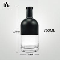China 770ml Empty Round Glass Bottle for Whisky Brandy Vodka Rum Gin and Other Spirits for sale