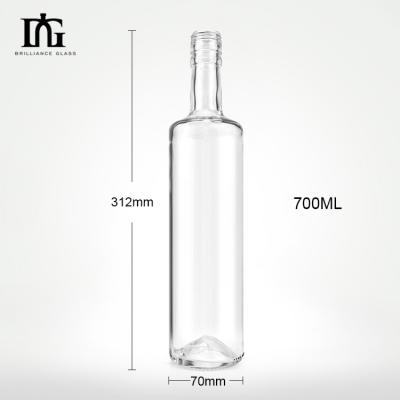 China Cap Type Cork Screw Both 700ml 750ml 1000ml Glass Bottle for Whisky Vodka Liquor for sale