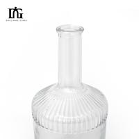 China 500ml/700ml High Grade Transparent Screw Cap Brandy Juice Beverage Glass Bottle for sale