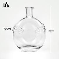 China Liquors and Beverage 700ml Creative Transparent Sealed Mini Wine Glass Bottle with Cork for sale