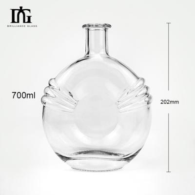 China Liquors and Beverage 700ml Creative Transparent Sealed Mini Wine Glass Bottle with Cork for sale