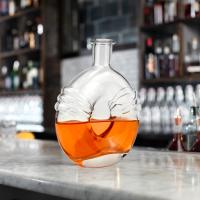 China Liquors and Beverage 700ml Creative Transparent Sealed Mini Wine Glass Bottle with Cork for sale