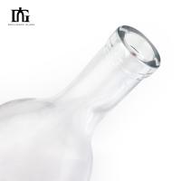 China Unique 700ml Frosted Glass Bottle for Brandy Whisky Spirits Inside Engraving Juice for sale