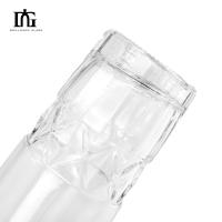 China Unique 700ml Frosted Glass Bottle for Brandy Whisky Spirits Inside Engraving Juice for sale
