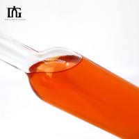 China Engraving Glass Bottle Classic Shape 700ml 250ml 500ml Wooden Cork Rum Brandy Vodka for sale