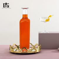 China 750ml 1000ml Whisky Rum Gin Tequila Glass Bottle with Cork Stopper and Elegant Design for sale