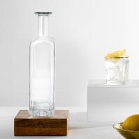 China 750ml 1000ml Whisky Rum Gin Tequila Glass Bottle with Cork Stopper and Elegant Design for sale