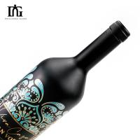China Acceptable OEM/ODM Varnished Embossed Waterproof Sticker for Red Wine Liquor Bottle Label for sale