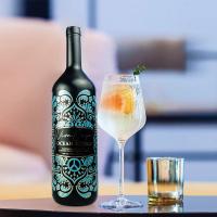 China Acceptable OEM/ODM Varnished Embossed Waterproof Sticker for Red Wine Liquor Bottle Label for sale