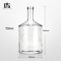 China Sample Provided Freely 700ml Glass Bottle for Gin Whisky Spirit Vodka Brandy Packing for sale