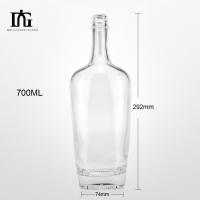 China 250ml/500ml/700ml/750ml Capacity Round Glass Bottle for Liquors and Beverage for sale