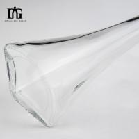 China Glass Collar 700ml Flat Square Vodka Glass Bottle for Liquors and Beverage for sale