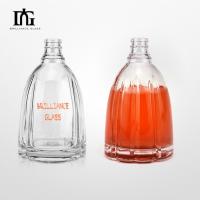China 500ml 700ml Custom Super Flint Glass Bottles for Liquor Whisky Vodka Brandy Unique Design for sale