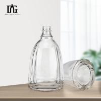 China 500ml 700ml Custom Super Flint Glass Bottles for Liquor Whisky Vodka Brandy Unique Design for sale