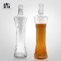 China Collar Material Glass Bottle of Tower-Shaped Tall Super Bottle with Cork Screw Cap for sale