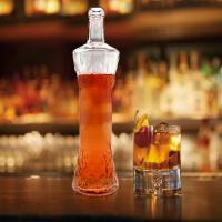 China Collar Material Glass Bottle of Tower-Shaped Tall Super Bottle with Cork Screw Cap for sale