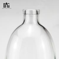 China Acceptable Customer's Logo 500ml Oval Shape Glass Vodka Bottle for Chinese Wholesales for sale