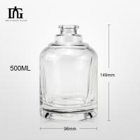 China Engraved Cork and Screw Cap Clear Glass Bottle for Whiskey Vodka Brandy Gin 750ml 1000ml for sale