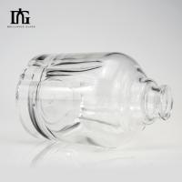 China Engraved Cork and Screw Cap Clear Glass Bottle for Whiskey Vodka Brandy Gin 750ml 1000ml for sale