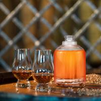 China Engraved Cork and Screw Cap Clear Glass Bottle for Whiskey Vodka Brandy Gin 750ml 1000ml for sale