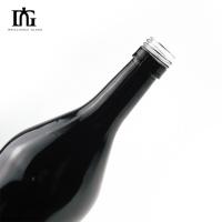 China Engraved Clear Glass Bottle for Whisky Champagne and Sparkling Wine 750ml Acceptable for sale