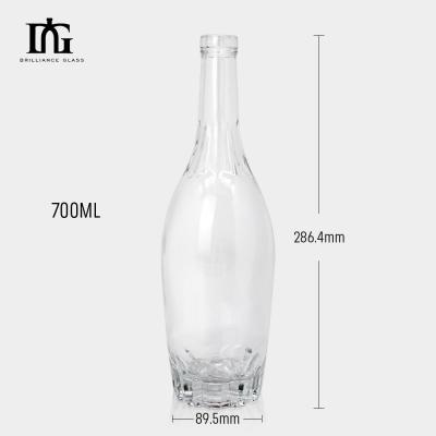 China 250ml/500ml/700ml/750ml Capacity Glass Red Wine Bottle Durable and Airtight Cork Seal for sale
