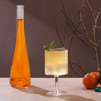 China 500ml Transparent Glass Bottle with Fine White Material and Silk Mouth Glass Material for sale